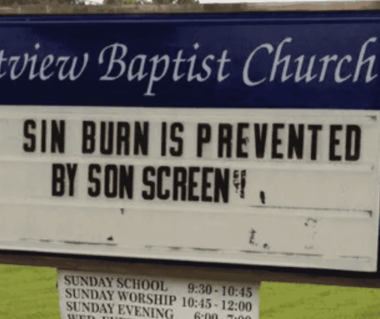 Hilarious Humor: These Are The BEST Funny Church Signs!