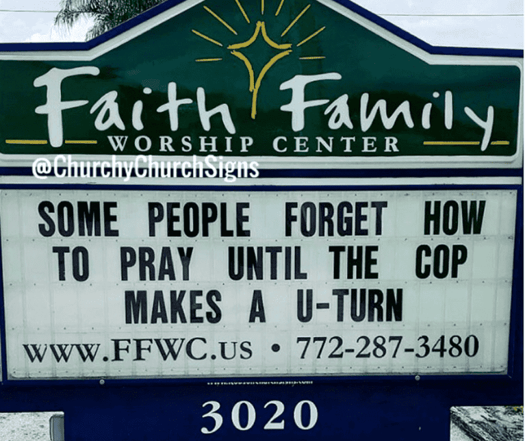Hilarious Humor: These Are The BEST Funny Church Signs!